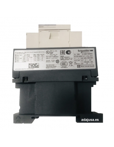 Schneider three-phase 3-pole contactor LC1D12BL 12A 24Vdc | ADAJUSA